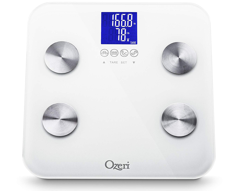 Ozeri.com : Ozeri Touch 440 lbs Total Body Bath Scale – Measures Weight ...
