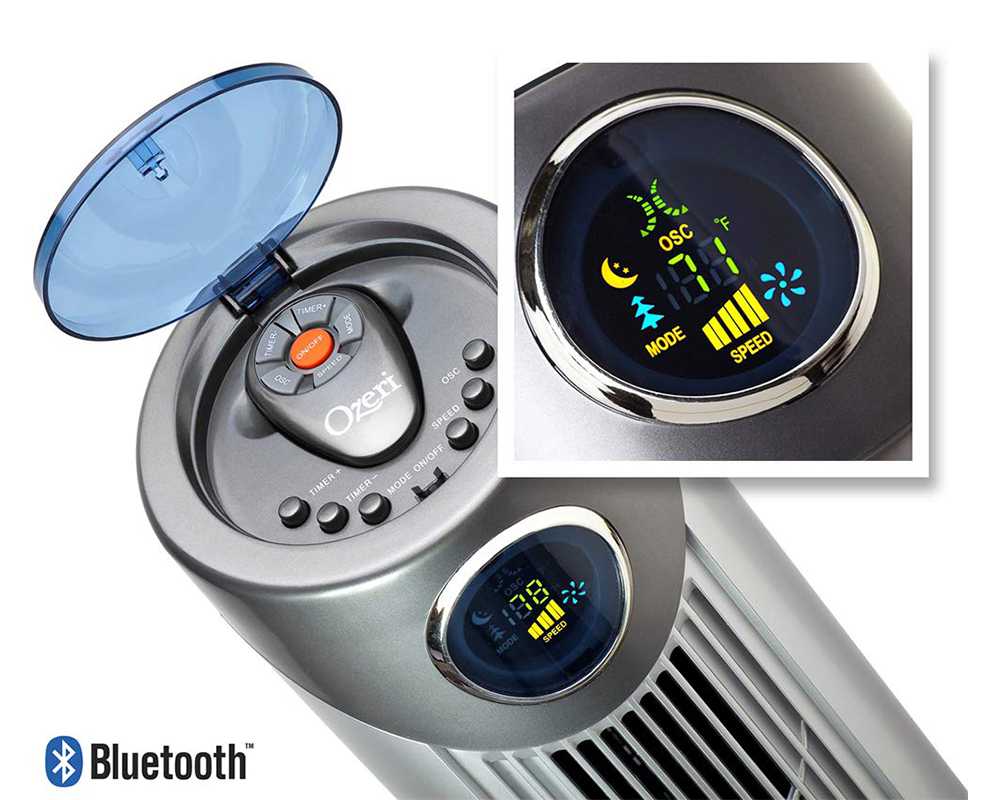 Ozeri.com : Ozeri Ultra 42” Oscillating, Bluetooth Tower Fan : Home ...