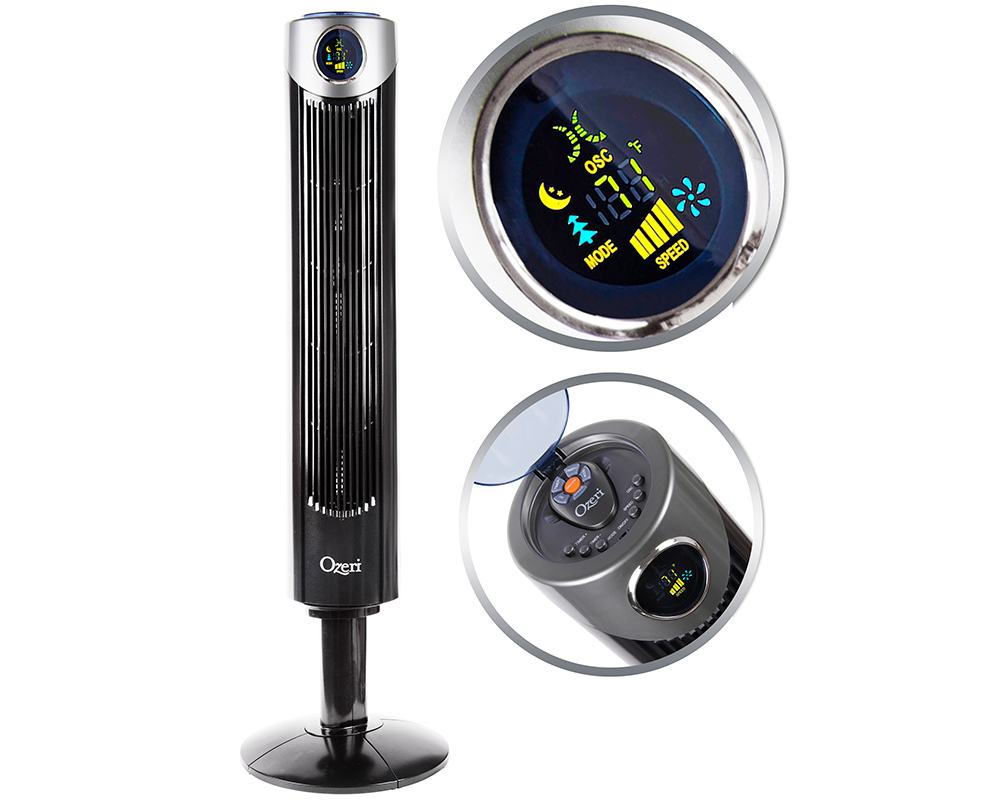 Ozeri.com : Ozeri OZF1-BLK Ultra 42 inch Wind Fan - Adjustable ...